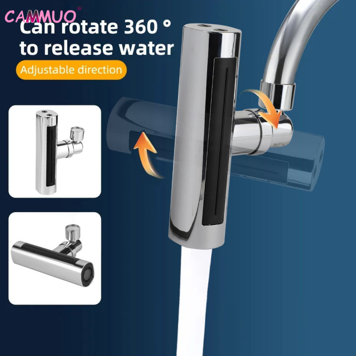 Cammuo 4 in 1 Swivel Waterfall Kitchen Faucet Thread Anti-Splash Device ...