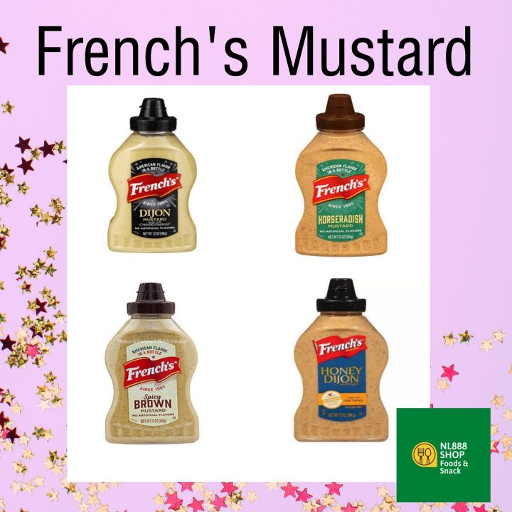 French's Mustard 340g /เฟร้นช์ส มัสตาร์ด มี 3รสชาติ Spicy Brow Mustard ...