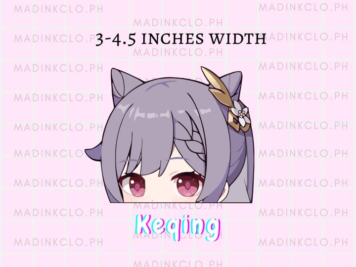 Keqing | Genshin Impact Peeker - Waterproof Vinyl Sticker | Lazada PH