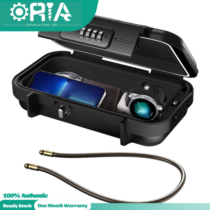 ORIA Portable Security Lock Box with Code Combination Safety Case Lock ...