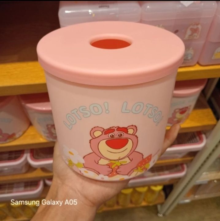 Kotak Tissue Lotso Cantik - Miniso Disney Fruits Theme Collection Round ...
