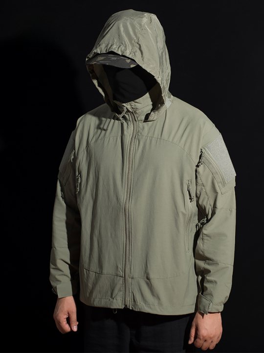 การฝึกอบรมกลางแจ้งของผู้ชาย เสื้อแจ็คเก็ต Softshell Tactical ผ้าขนแกะ ...