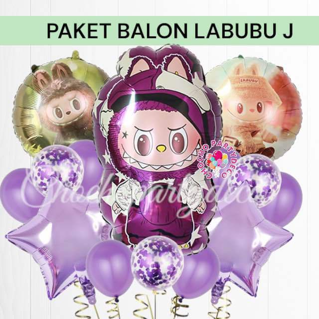 Paket Balon LABUBU J / Dekorasi Ulang Tahun Labubu | Lazada Indonesia