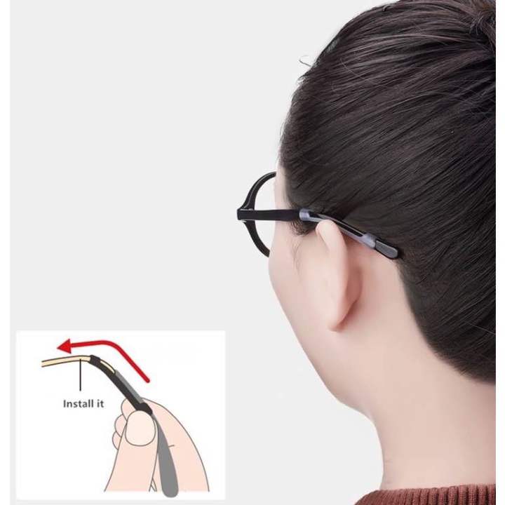 Anti Slip Sleeves Rubber Temple Tips Eyewear Accessories | Lazada PH