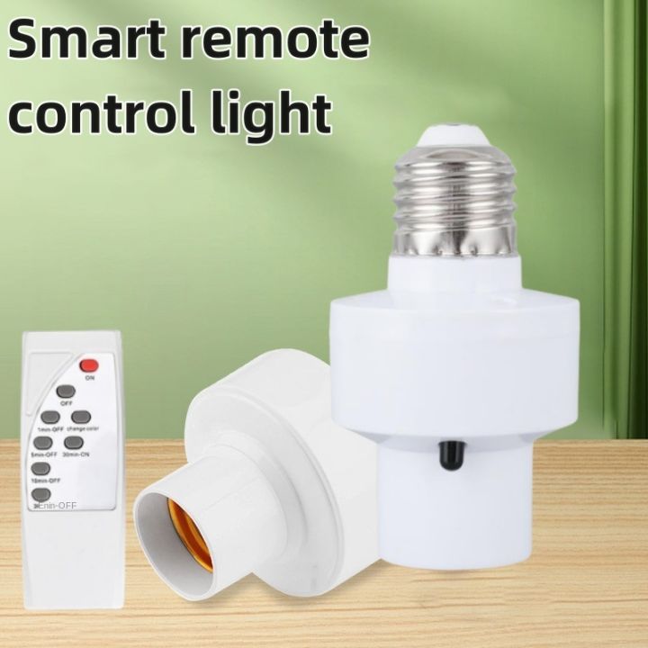 E27 Socket Lamp Base Wireless Infrared Smart Remote Controller Light ...