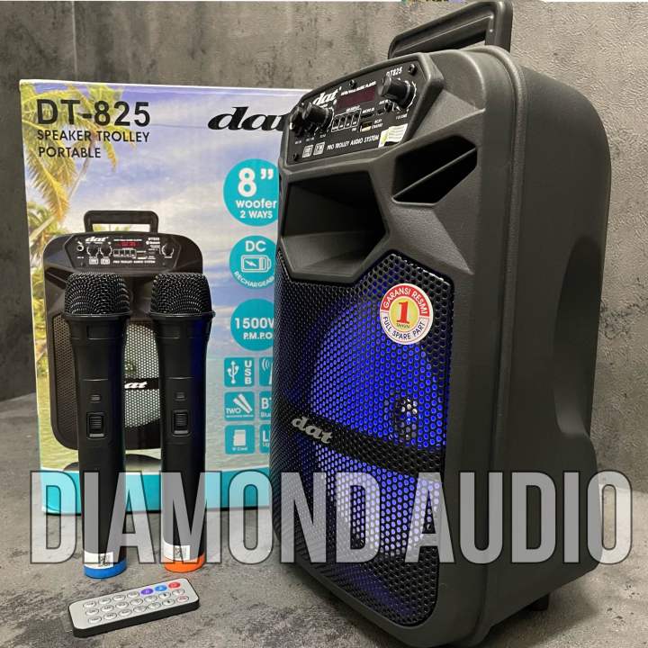 Speaker portable 8 inch dat dt 825as original speaker bluetooth dat 825 ...