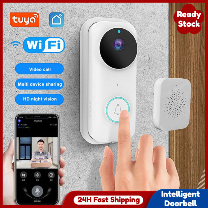 Doorbell Wireless With Camera Security HD Wifi Visual Low Power Video ...