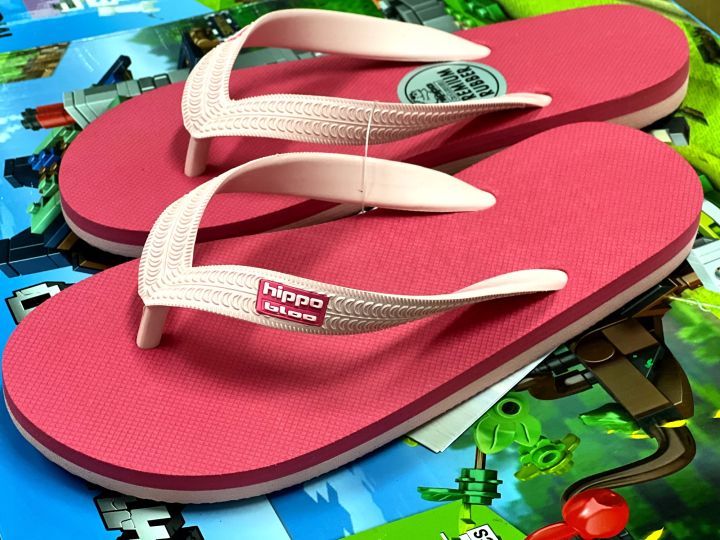 รองเท้าแตะหูหนีบ Hippobloo ผลิตจากยางธรรมชาติแท้100% หูชมฟูอ่อนพิเศษ | Lazada.co.th