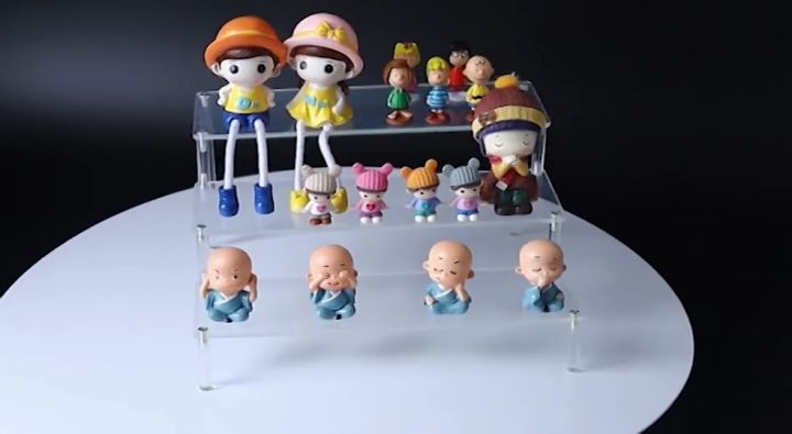 Figurine Acrylic Display Stand Mini Doll Storage Figure Display Rack ...