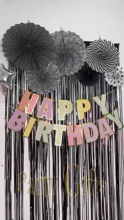 Banner Happy Birthday Macaron Banner Ulang Tahun Rainbow Pastel ...