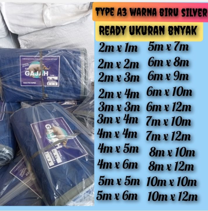 terpal plastik A3, ready banyak pilihan ukuran . | Lazada Indonesia