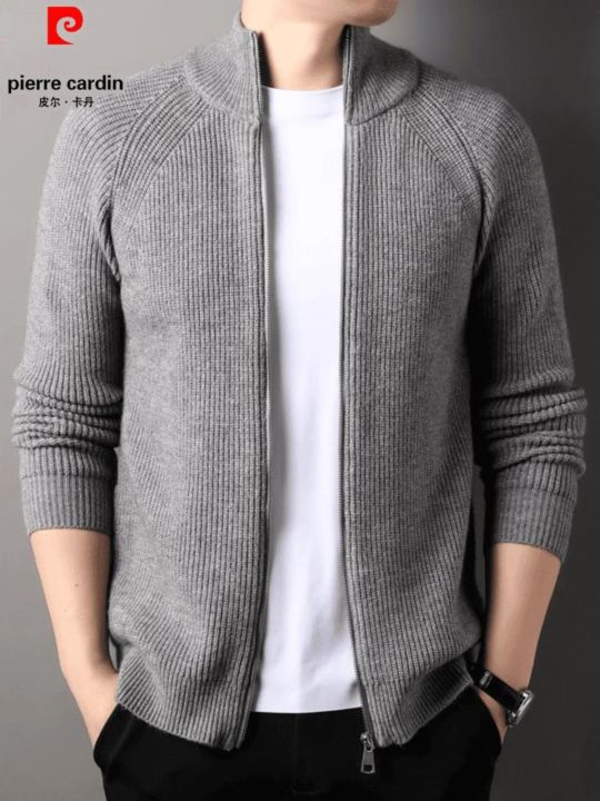 Pierre Cardin Men's Knitted Open Cardigan Jacket Autumn Winter Loose ...