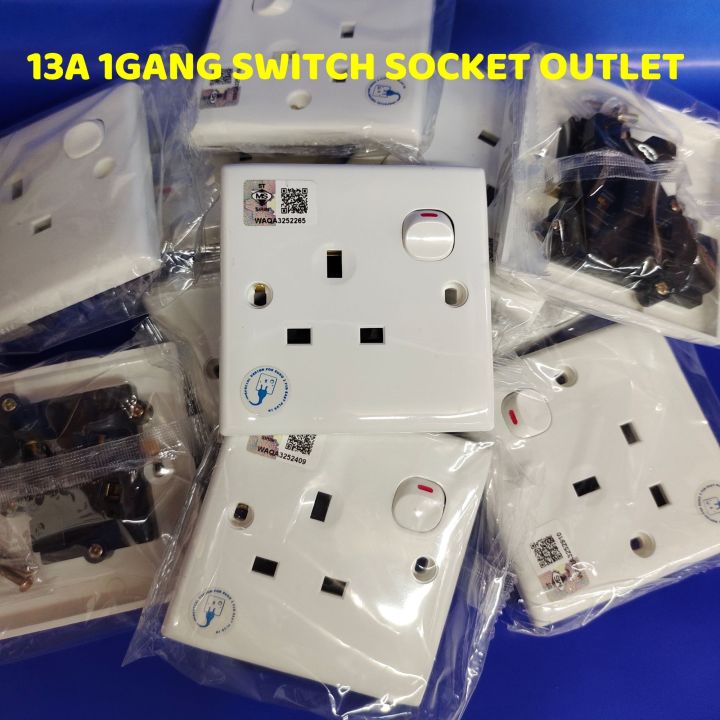 Switch Socket 13A 1Gang Outlet & 1G 2G 3G 4G 5G Switched | Lazada