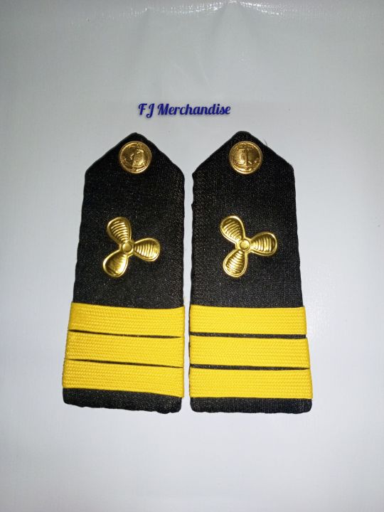 Marine/Shoulder Board Black Pair with Design Propeller Pin | Lazada PH