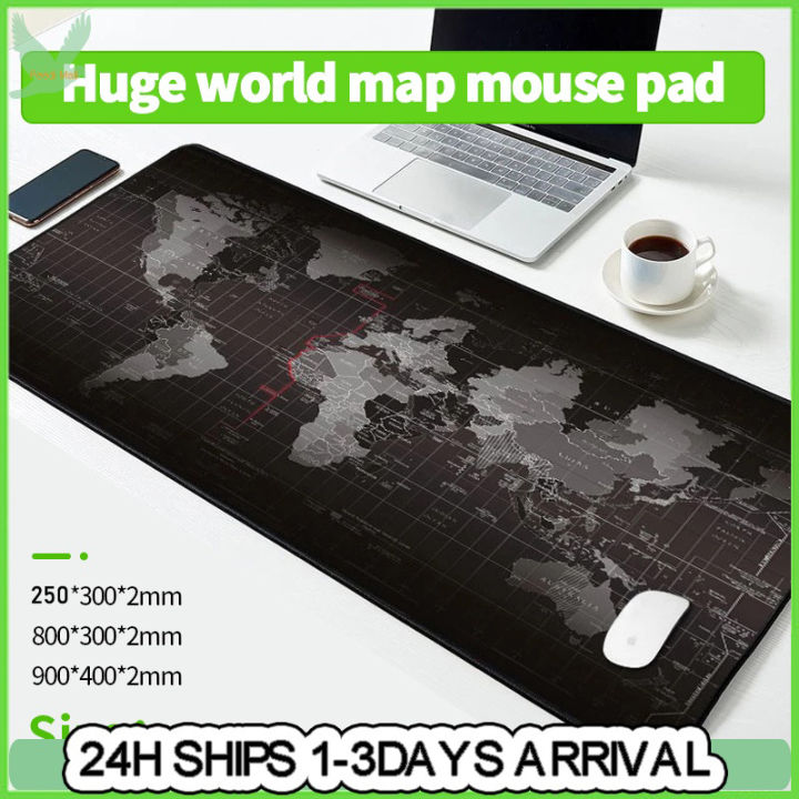 Large World Map Mouse Pad Mat Extended Soft Mouse Pad For Gaming ...