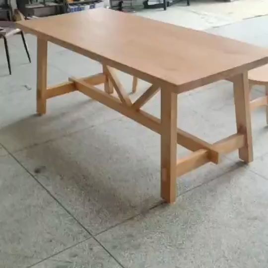 Wooden Dining Table 4-6Seaters 100/120/140CM Solid Wood Kitchen Dinning ...