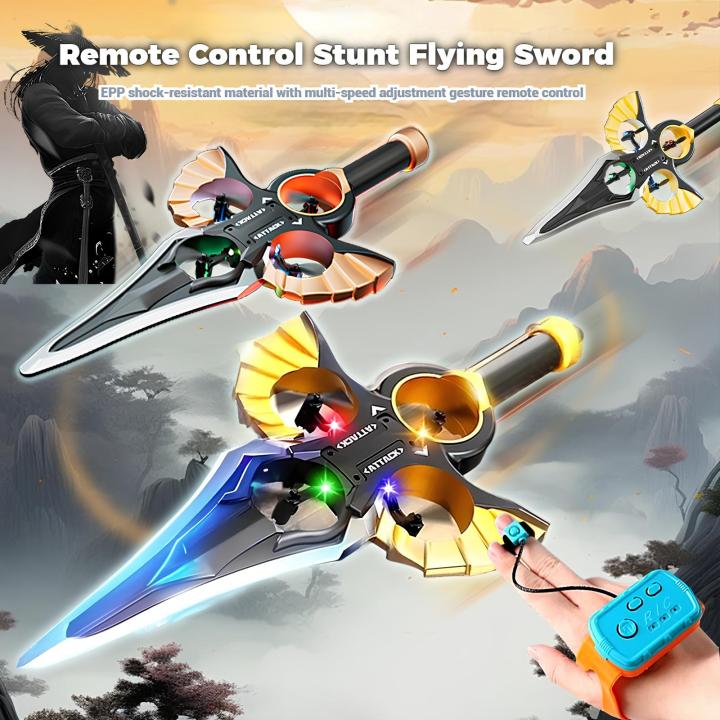 RC Flying Sword Glider Drone with Hand Wave & Controller Mode, 3-Speed ...