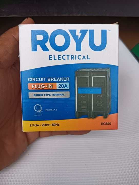 ROYU CIRCUIT BREAKER (PLUG IN). High Quality Breaker. screw type 2 pole ...