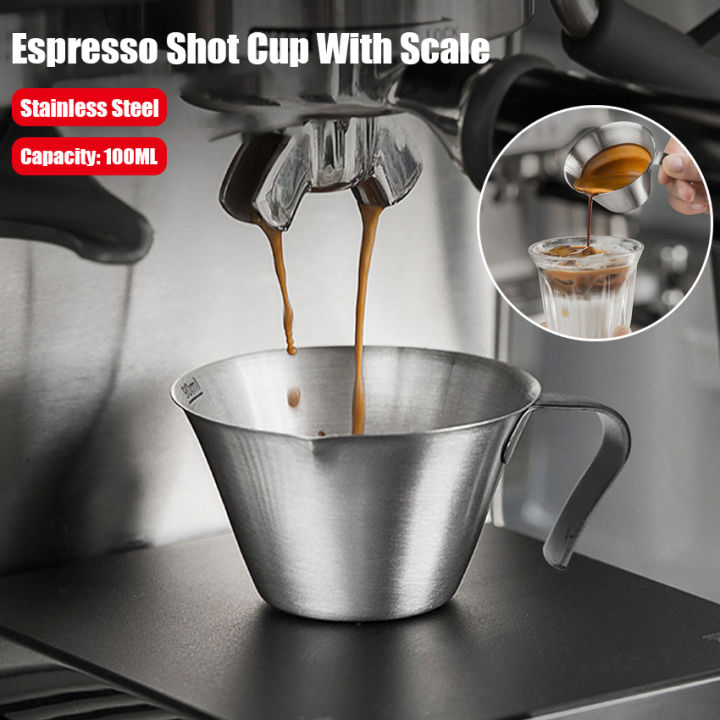 100ml 304 Stainless Steel Measuring Cup Espresso Cups Small Coffee Milk ...