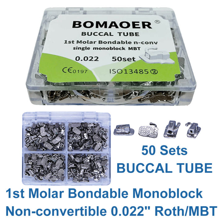 Dentist Orthodontic Tubes 1st Molar Monoblock buccal Tube Roth MBT 50 ...
