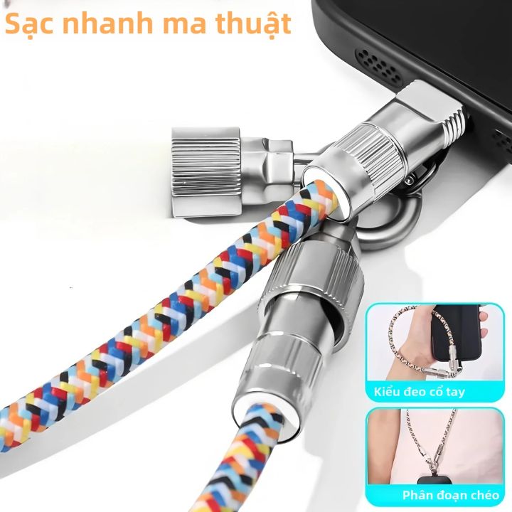 Cáp Sạc Nhanh 2IN1 Dual Type C Dây PD 240W Cáp Dữ Liệu Di Động 0,3M/1,2M Với Thiết Kế Bện Cho ...