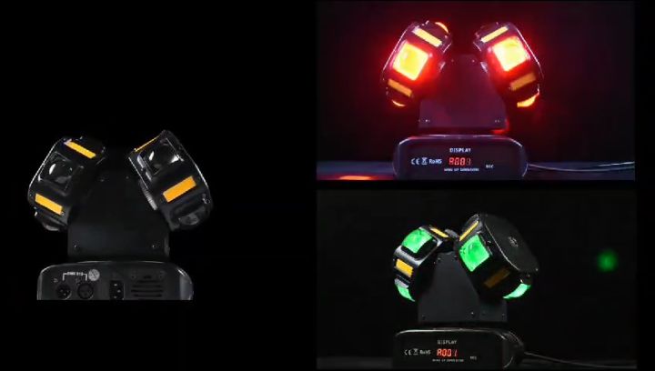 KAYA - RSLED054 - Two Headed Moving Head Light Double Headed Little ...