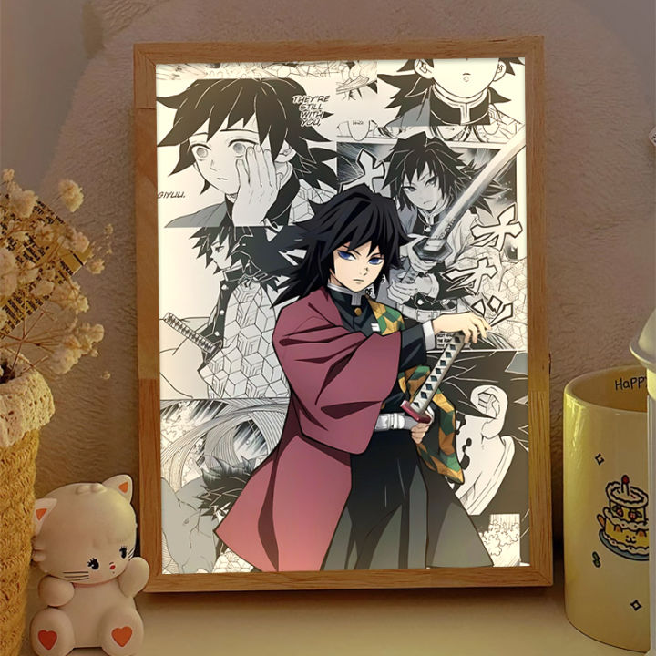 Modern Decorative Light Painting Frame Anime Character Night Light ...