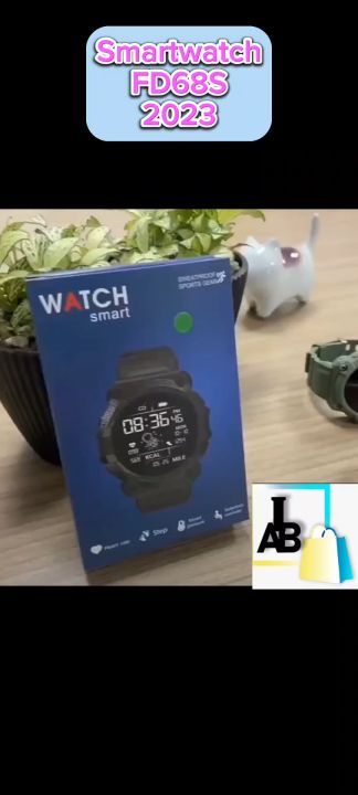 【พร้อมส่งจากไทย】ของแท้ 100% Smart watch FD68 ตั้งรูปหน้าจอ เครื่องภาษาไทย แจ้งเตือนไทย นาฬิกา ...