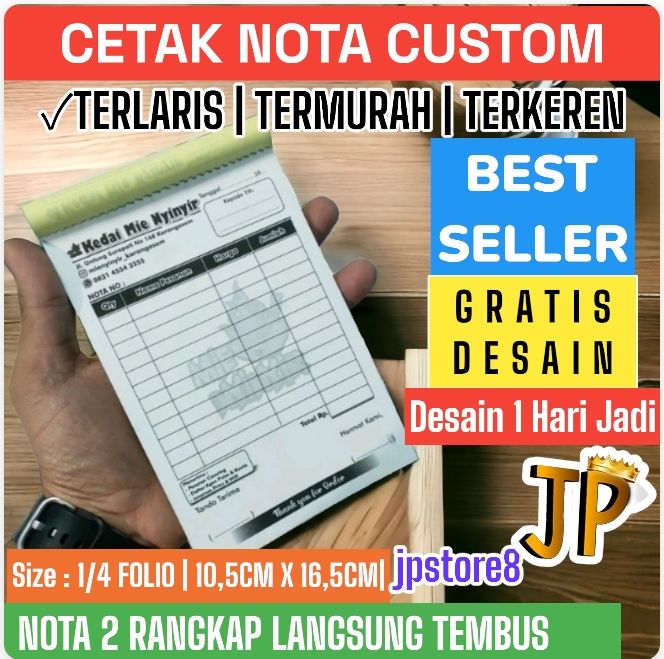 Nota Custom 1/4 Folio 2 Ply | Nota Desain SendiriI 2 Ply 1/4 Folio ...