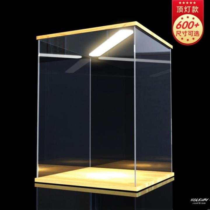 Acrylic Wooden Display Box Model Showcase Transparent Storage Cabinet ...
