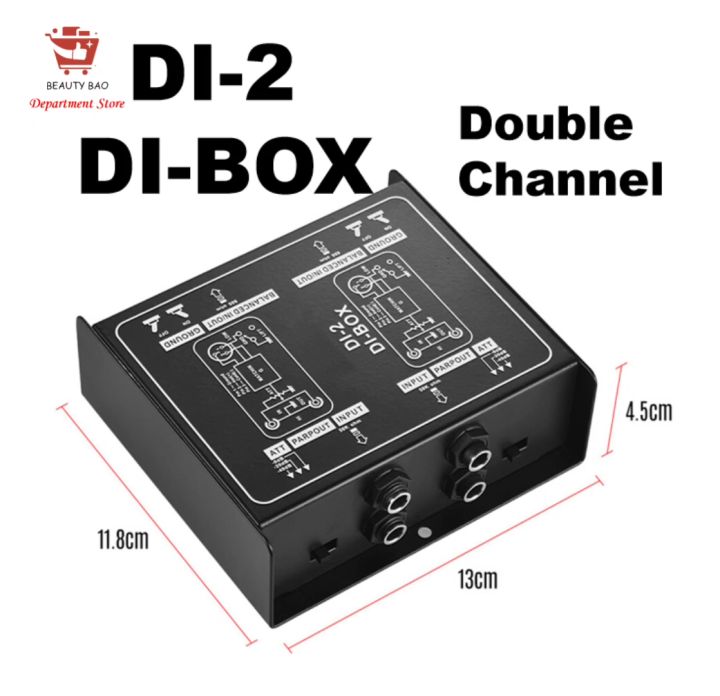 Professional DIRECT BOX Dual-Channel Passive DI-Box Direct Injection Audio Box | Lazada PH