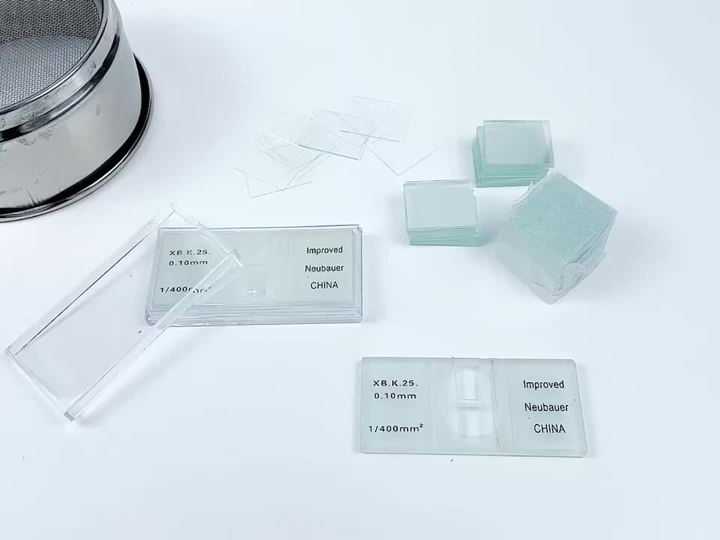 Hemocytometer with 100Pcs Coverslips Improved Neubauer Hemocytometer ...