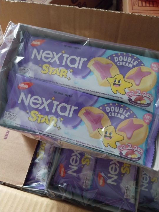 Biskuit Nextar Star Double Cream Korean Goguma 1 box / 10 pcs | Lazada ...