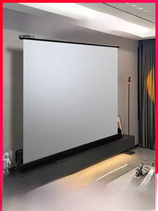 Manual Projection Screen 100 Inch Floor Pull down Home Cinema 4K Ultra ...