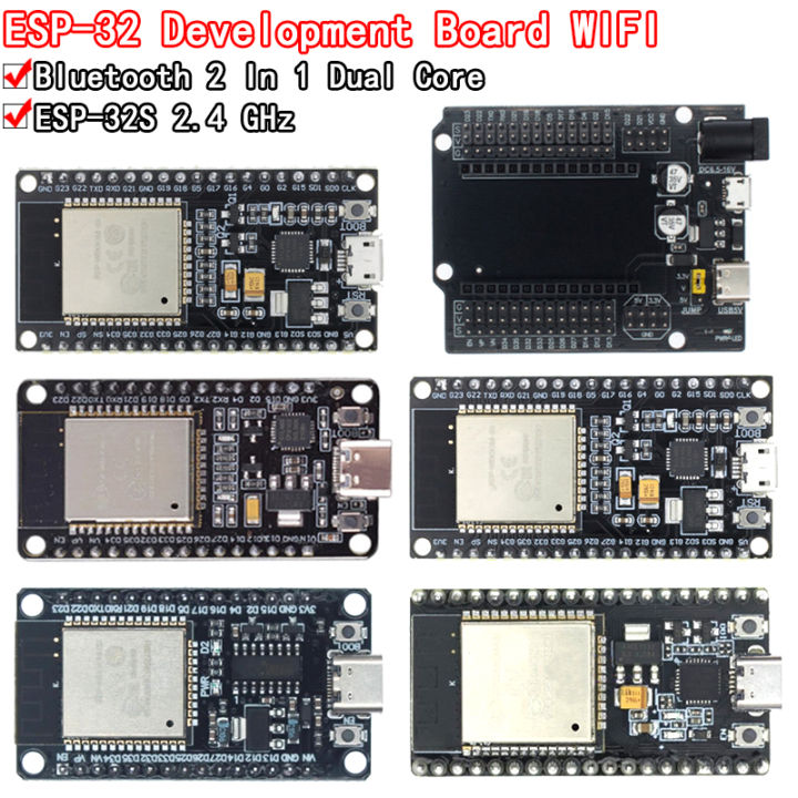 ESP32 Development Board CP2102 CH340C WiFi+Bluetooth Ultra-Low Power Consumption Wireless Module ...
