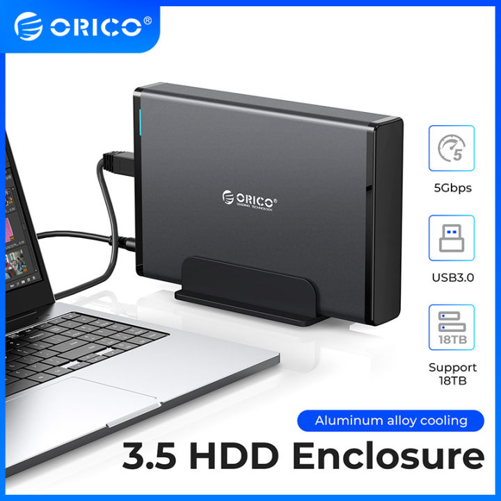 ORICO Aluminum Hard Drive HDD Enclosure USB3.0/Type-C to SATA3.0 3.5 ...