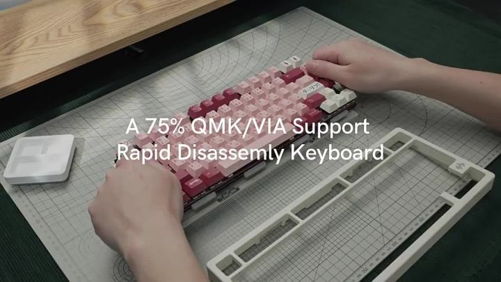 WomierRD75 Quick Release Bead CNC Wireless Three-Mode Gaming Keyboard ...