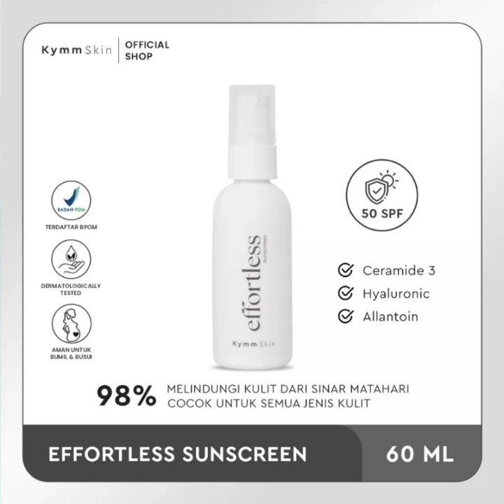 SUNSCREEN KYMM SKIN EFFORTLESS SPF 50 | Lazada Indonesia