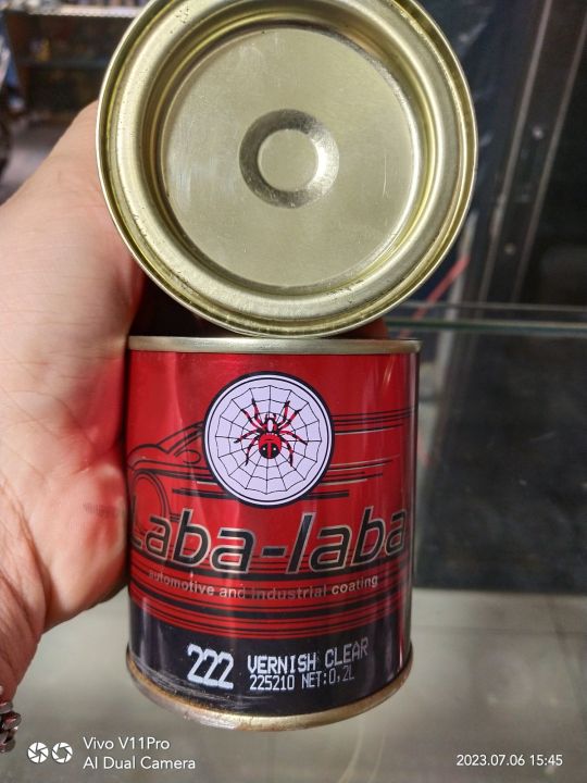 CAT DUCO OTOMOTIF SUPER GLOSS SPIDER LABA - LABA NC CLEAR 222 ISI 200 ...