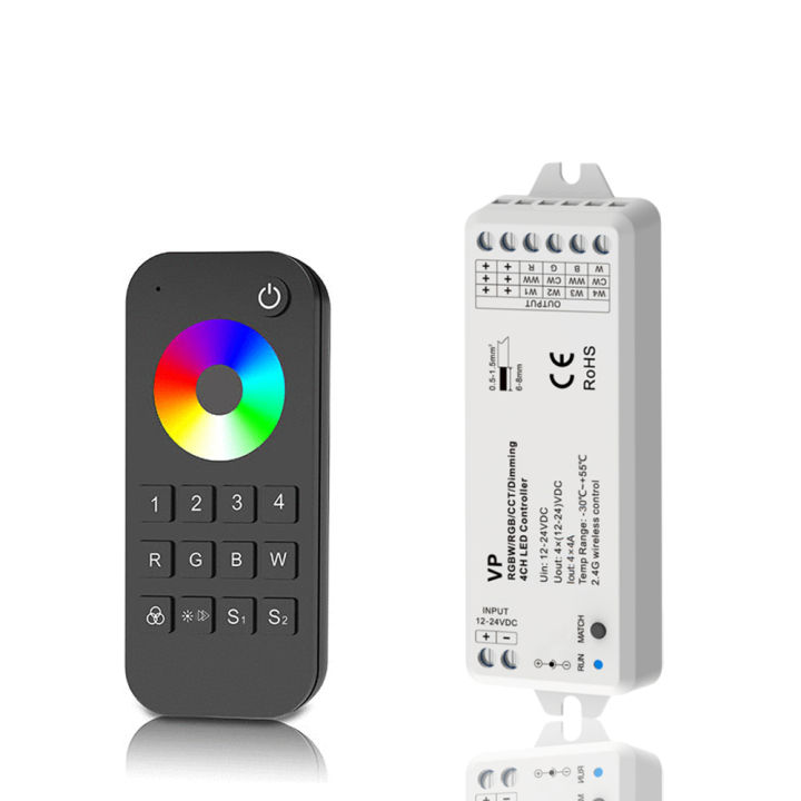 LED Controller KIT DC 12V 24V 4CH Dimmer VP With Auto-transmitting Function 10 Dynamic Mode 4 ...