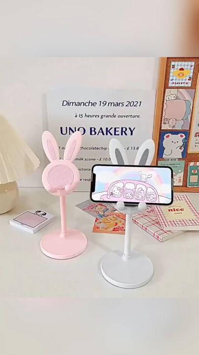 Cute Bunny Phone Stand, Angle Height Adjustable Cell Phone Stand For ...
