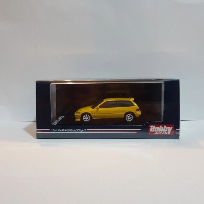 diecast hobby japan lisensi honda 1:64 honda civic (EF9) SIR II yellow ...