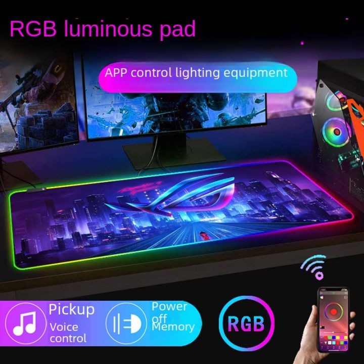 Rgb Gaming Mouse Pad Keyboard Mat Extra Large Rog Computer Desk Mat ...