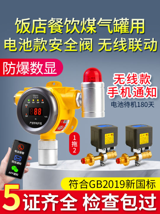 Wireless Gas Leak Alarm Commercial Restaurant Liquid Gas Automatic ...