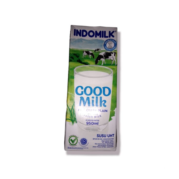 INDOMILK Susu UHT Good Milk Full Cream 950 Ml Plain | Lazada Indonesia
