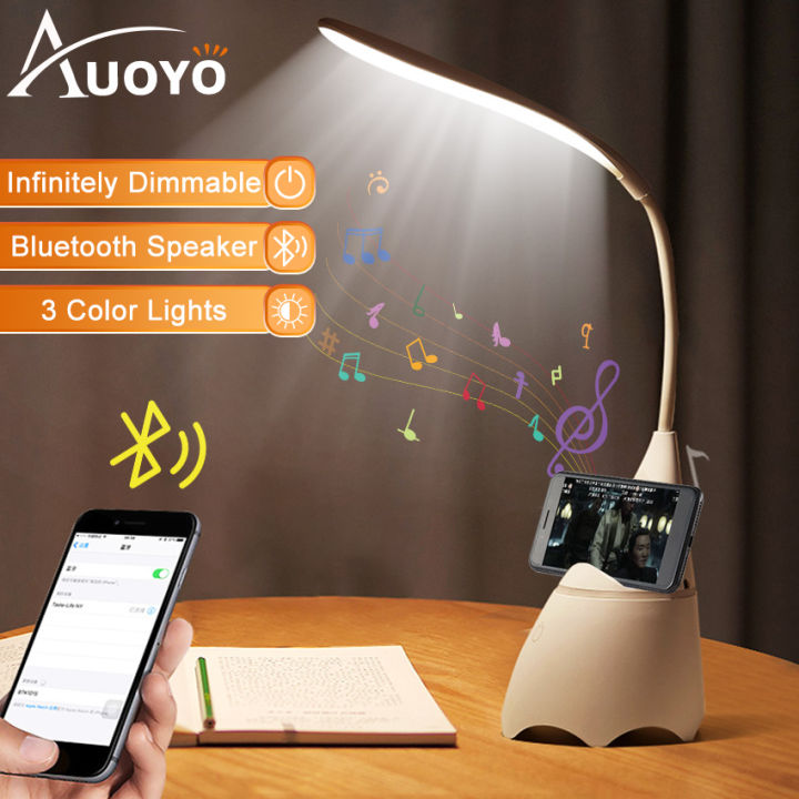 Auoyo LED Table Lamp Study Desk Light Bedside Lights Dimmer Night Light Eye Protection Lamp Touch Sensor Control Flexible Lamp Rechargeable USB Desk Lamp for Reading Working Studying Lazada Singapore