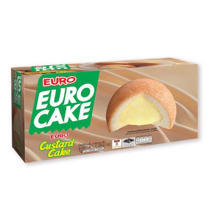 Euro Cake ยูโร่ เค้ก พัฟเค้กสอดไส้หลากรส 17g. จุ 12 ชิ้น | Lazada.co.th