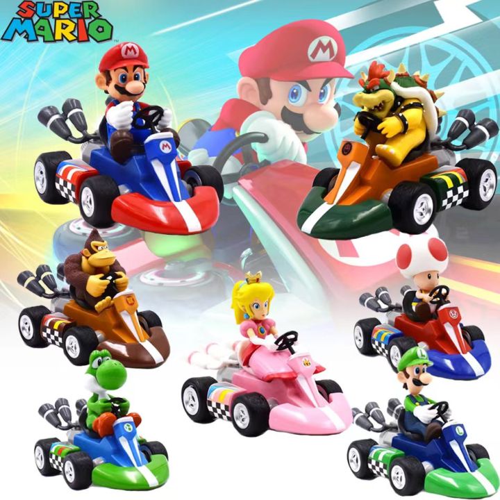 Super Mario Pull Back Car Green Yoshi Donkey Kong Bowser Luigi Toad ...
