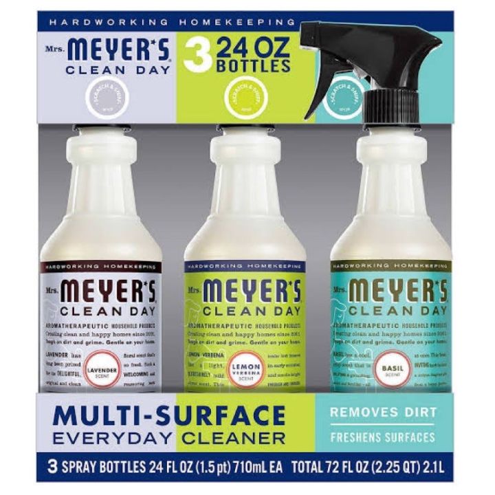 Mrs. Meyer's Clean Day Multi-Surface Cleaner, Variety Pack, 24 fl oz, 3 ...