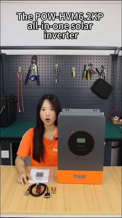 PowMr MPPT 6.2KW Off Grid Solar Hybrid Inverter 230Vac Built-in 120A MPPT Solar Charger ...